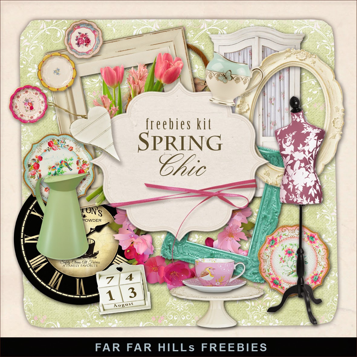 New Freebies Kit - Spring Chic:Far Far Hill - Free database of digital ...