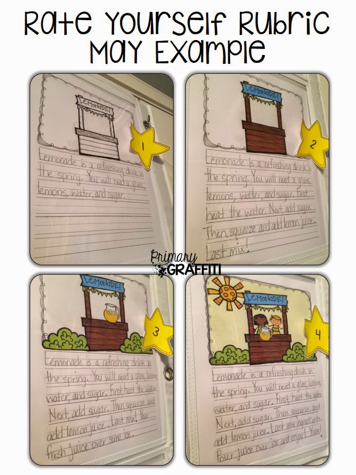 Primary Graffiti: Rate Your Writing {Year-Round Visual Rubric}
