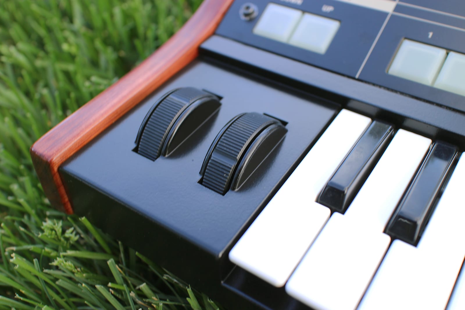 MATRIXSYNTH: CUSTOM Black Korg microKORG w/ Tilted Panel & Wood Sides