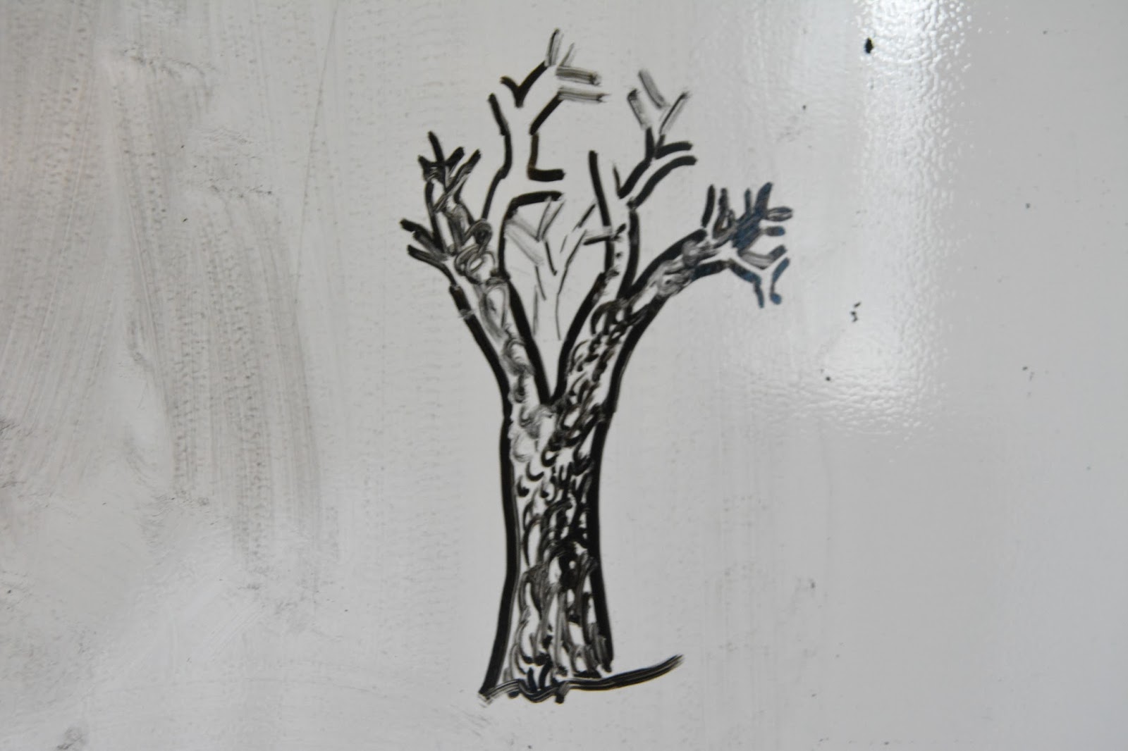 Inside Miriam's Sketchbook: Drawing a Tree on My Whiteboard...while ...