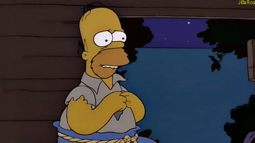 Simpson gif: Homero Simpson en la casa del albor