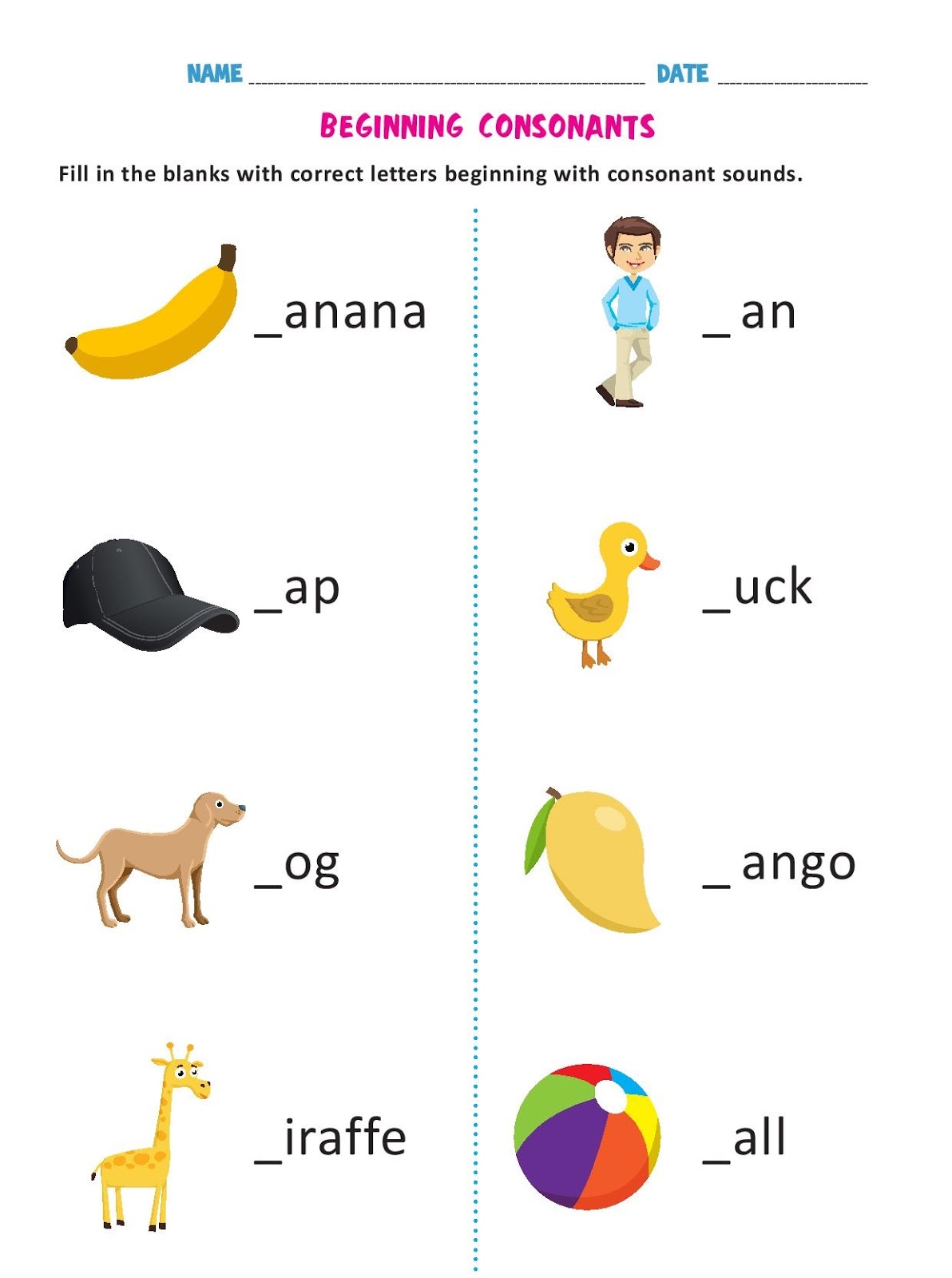 Beginning Consonants Worksheets (Ready to Use) - DepedClick