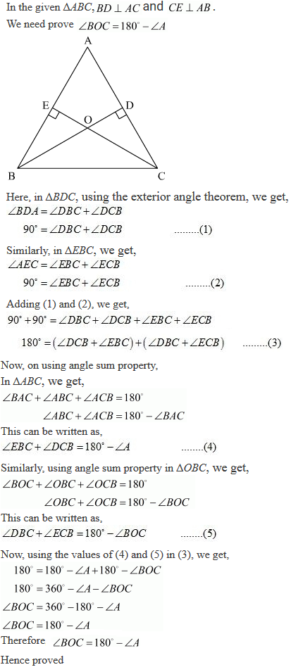 R.D. Sharma Solutions Class 9th: Ch 9 Triangle and its Angles Exercise 9.2