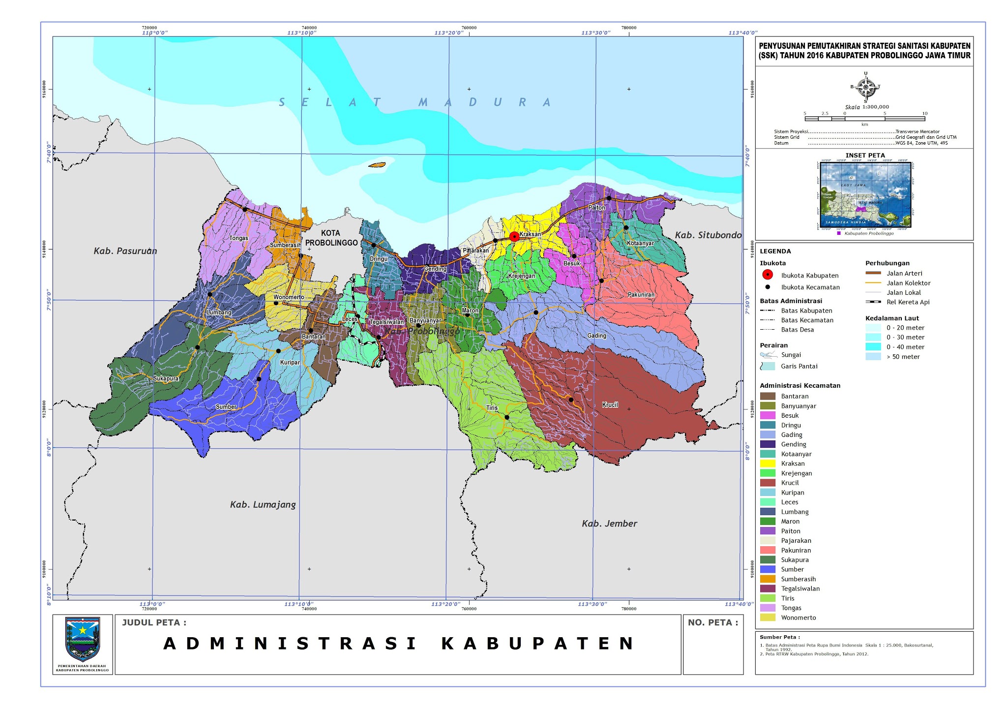 Peta Kota: Peta Kabupaten Probolinggo
