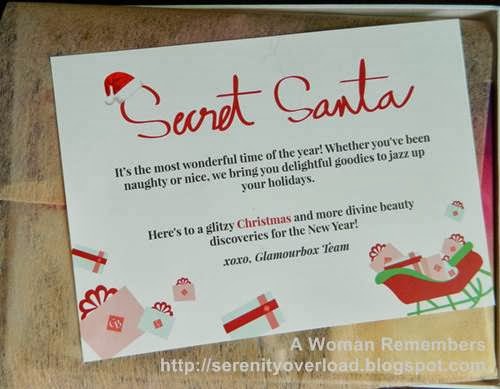 A Woman Remembers: Glamourbox Secret Santa Box