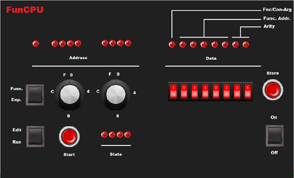 FunCPU - 7 bit Homebrew CPU dedicated to Functional Programming