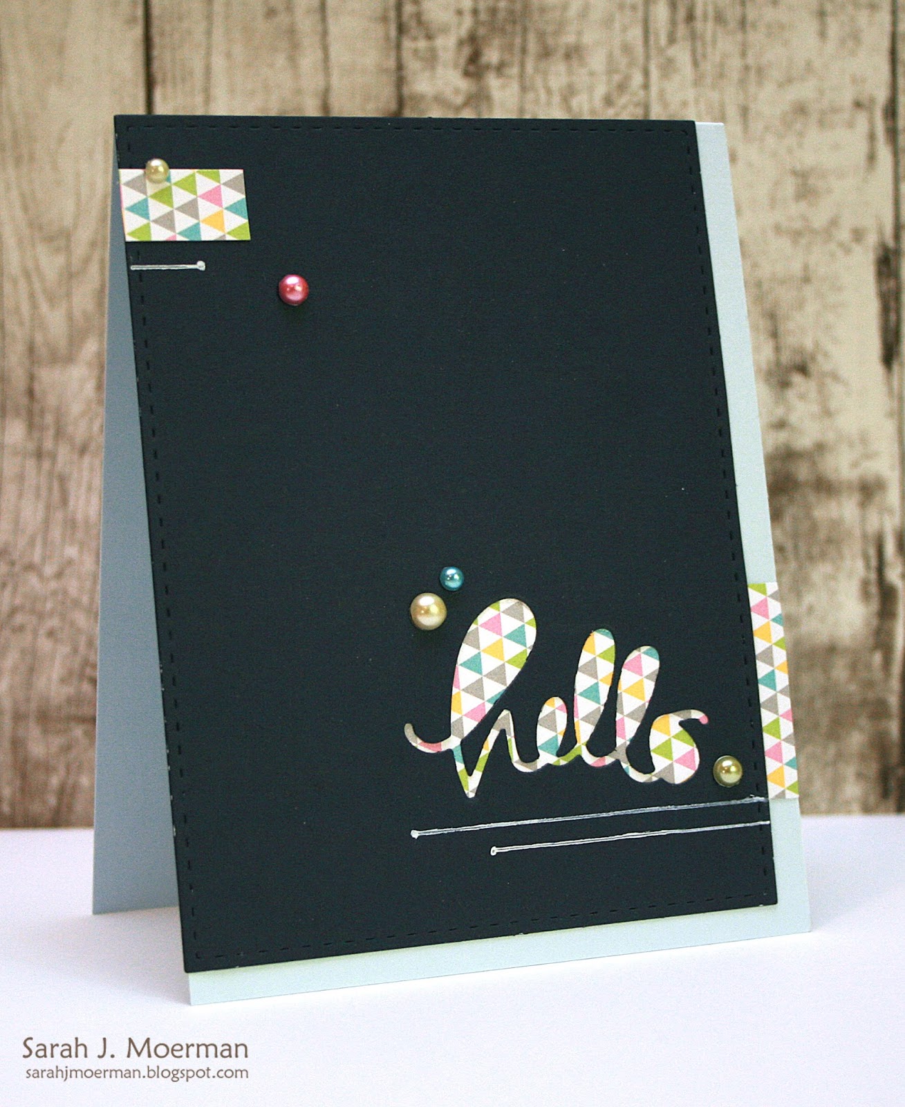 My Impressions: Clean and Simple Hello Card