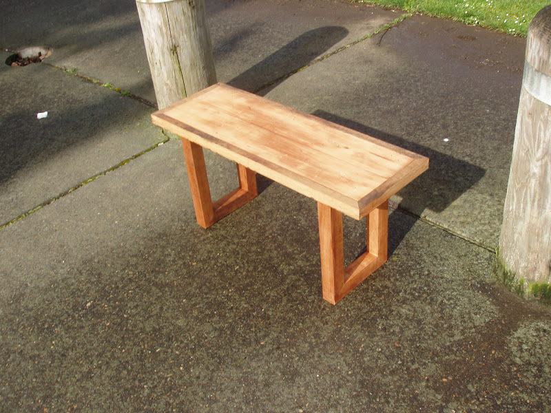 driftedge woodworking: Distressed Douglas Fir Bench with Osage Orange ...