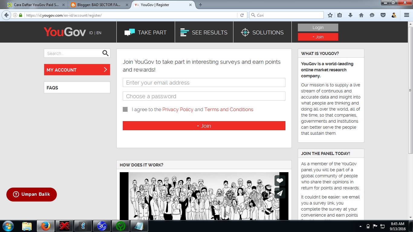 CARA DAFTAR AKUN YOUGOV - BAD SECTOR FAMILIA