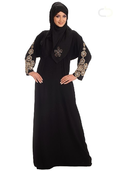 Readymade Abaya Collection 2013-14 | Islamic Abaya Designs | Long Black ...