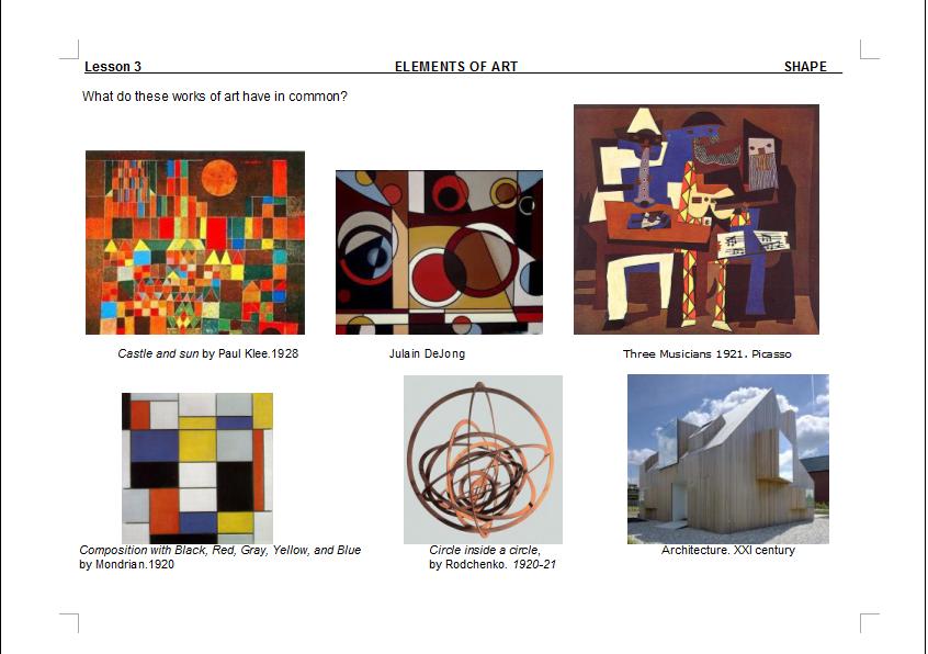 Visual Arts: Language Practice