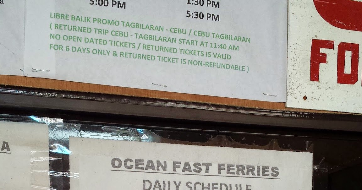 Travel Bohol: Oceanjet Ferry Schedules from Bohol to Cebu