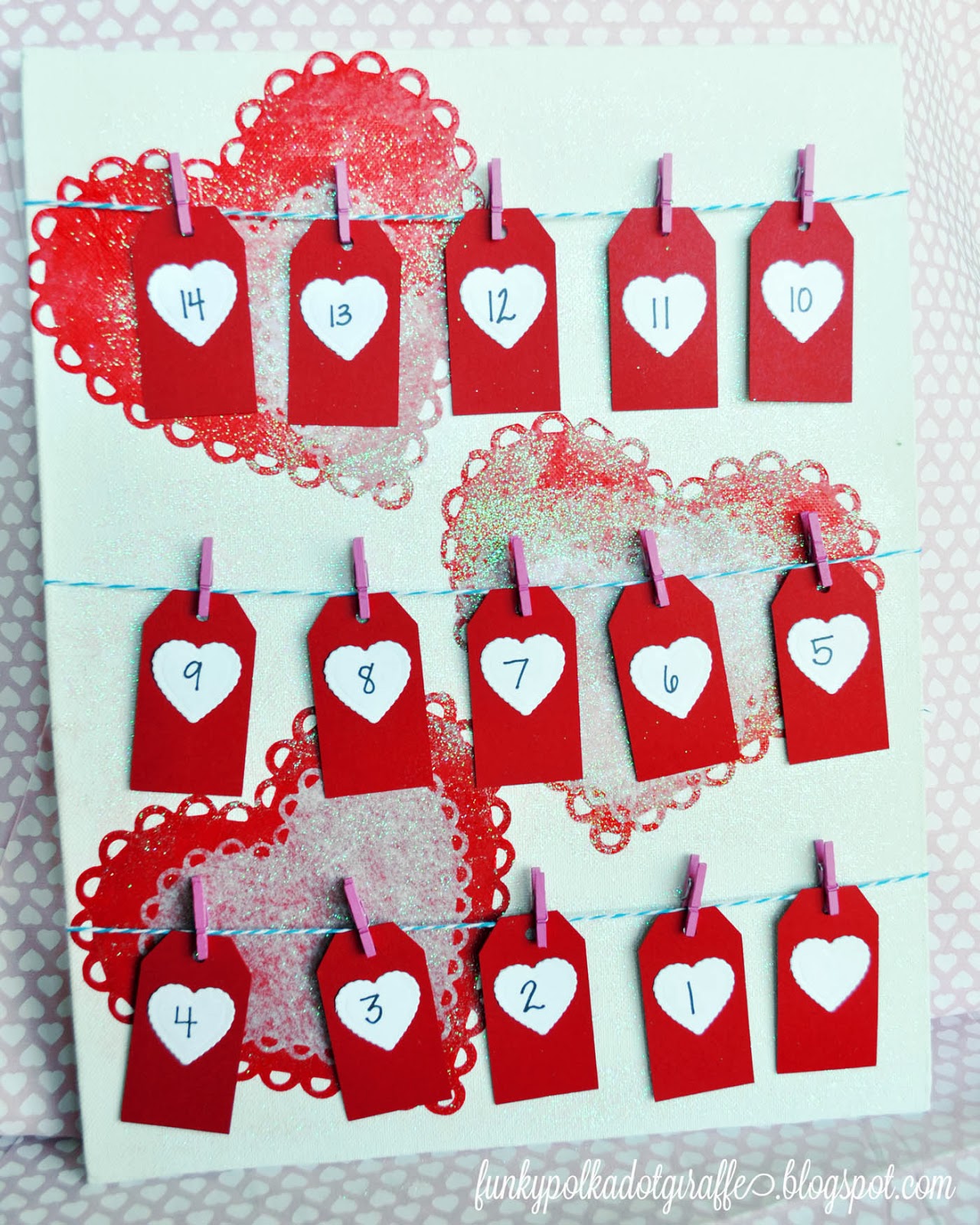 Funky Polkadot Giraffe: Easy Valentine's Day Sweetheart Countdown