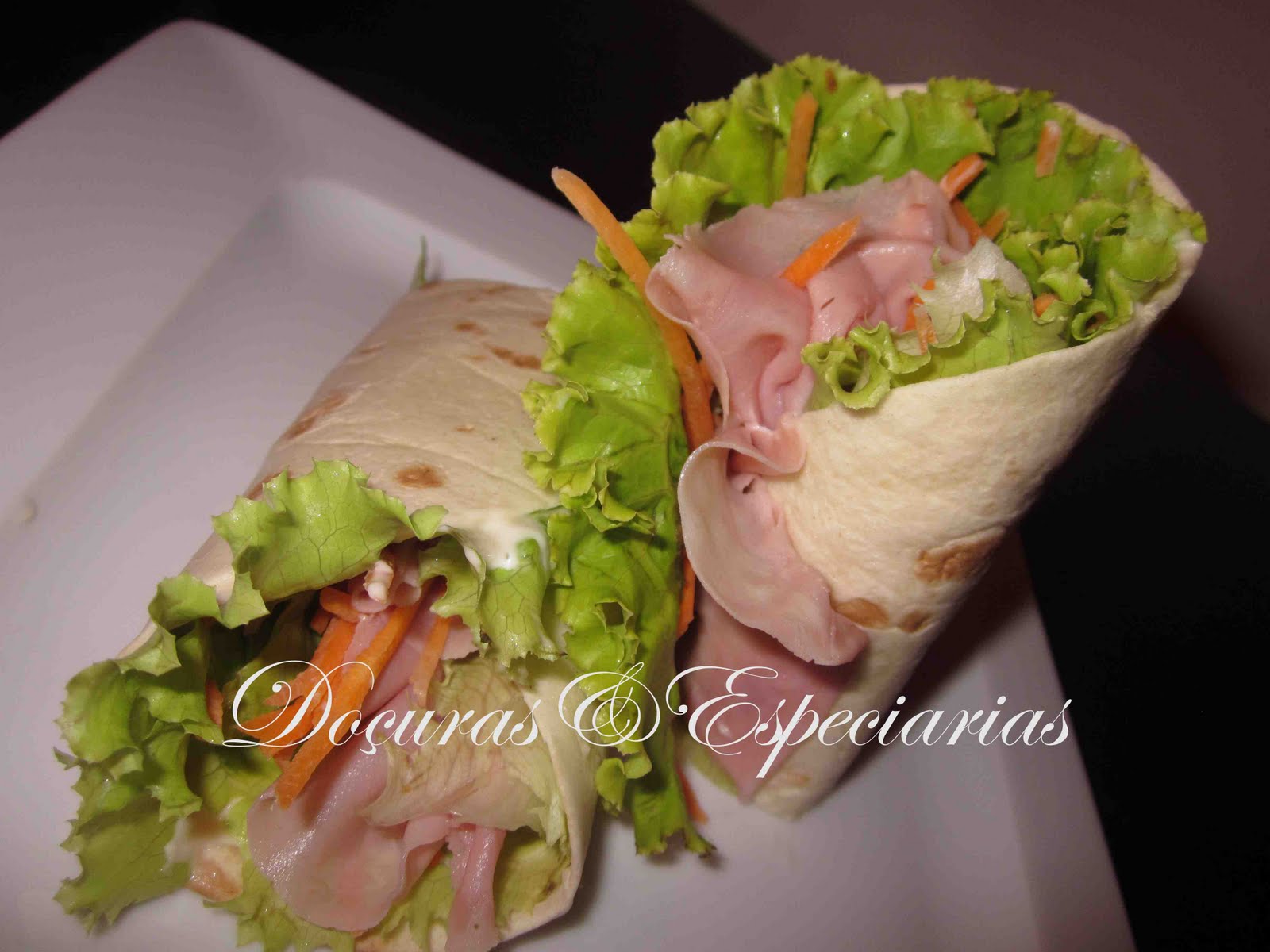 Doçuras & Especiarias: Wraps Enrolados com Queijo e Fiambre