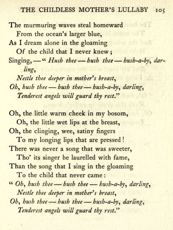 The Ella Higginson Blog: "The Childless Mother's Lullaby"