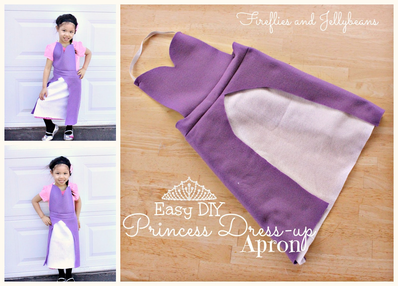 Fireflies And Jellybeans Easy Diy Princess Dress Up Aprons Tutorial Remixed