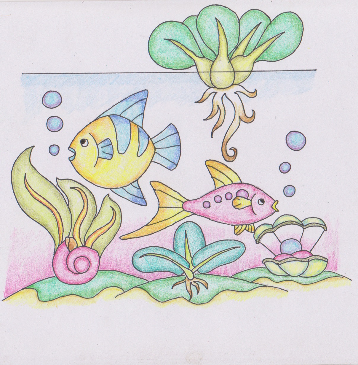 Gambar Blog Menggambar Mewarnai Mari Mewarna Ikan Lucu Membuat Lembar ...