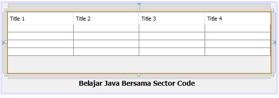Belajar Java : Penggunaan Table (jTable) pada Java - HTML