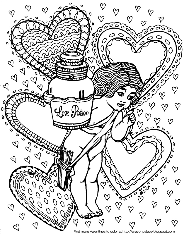 Crayon Palace: "Love Potion" coloring page