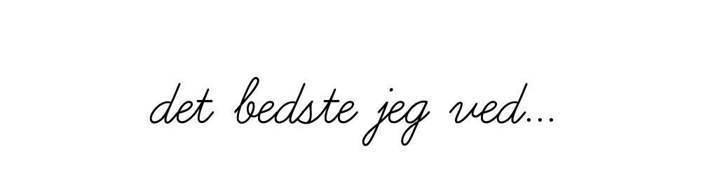 det bedste jeg ved ... - en livsstilsblog med hang til alt det pæne