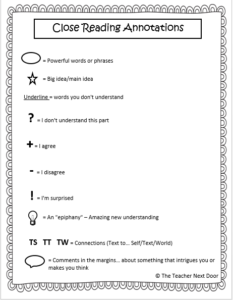 1000+ images about Closing in on Close Reading on Pinterest