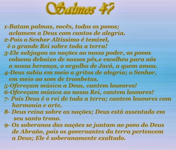 Palavra e Ação : RPSP-Salmos 47