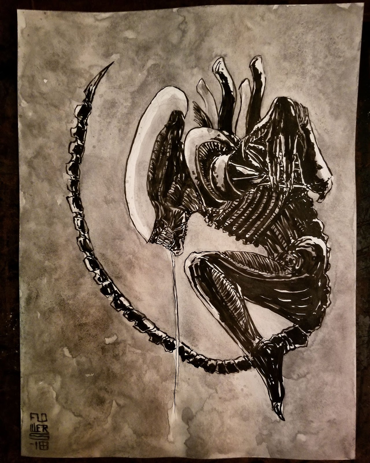Xenomorph Drawing
