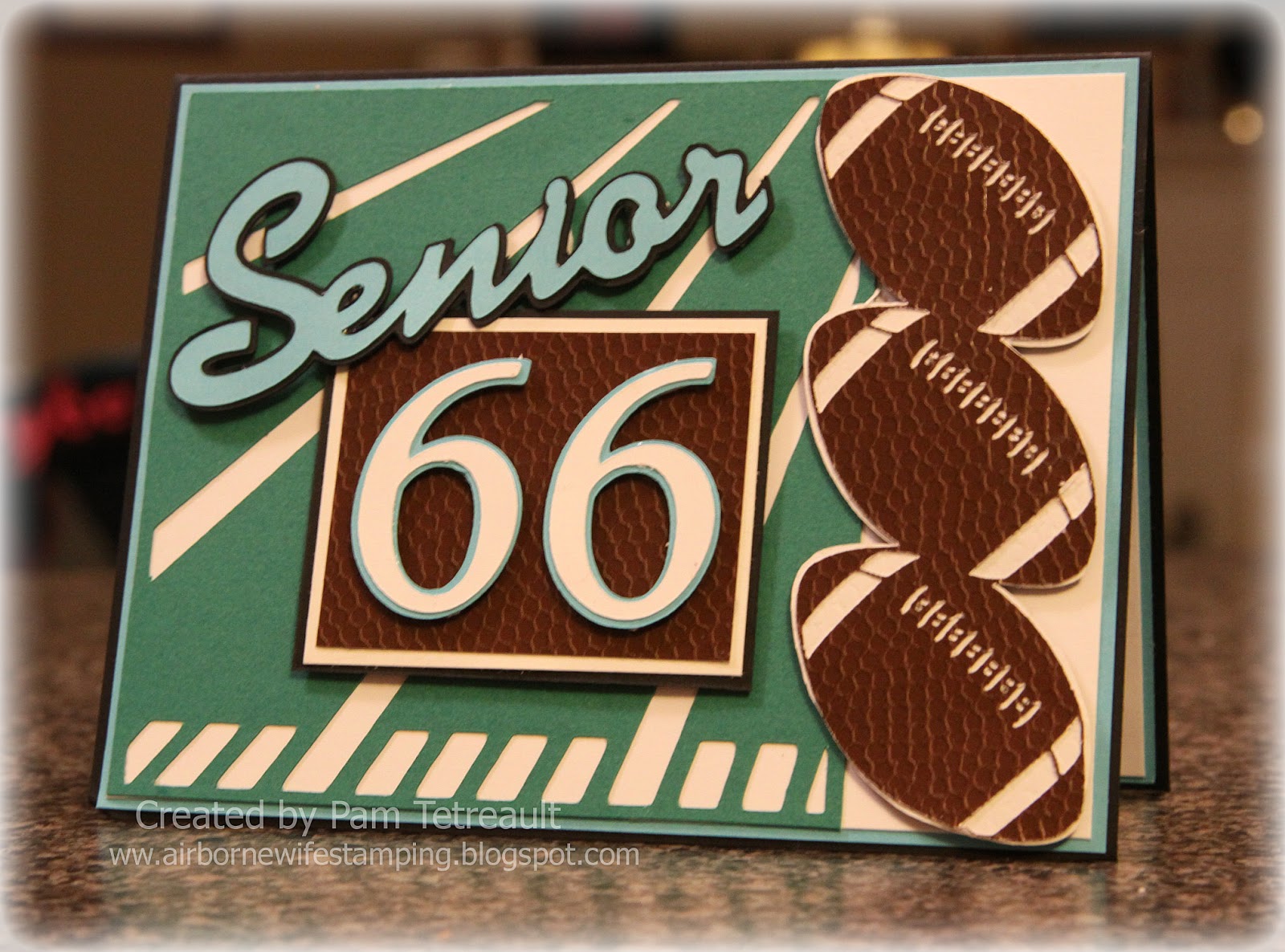 airbornewife's stamping spot: Senior Night ~ Football players cards