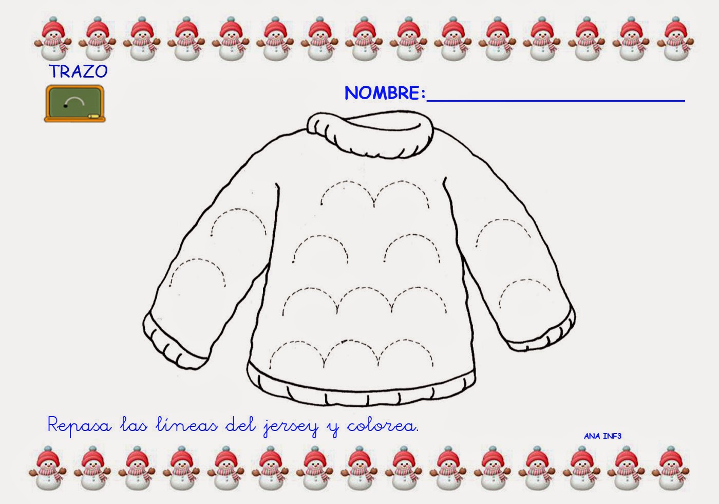 Trabajando en Educación Infantil: 10 fichas para trabajar el trazo ...