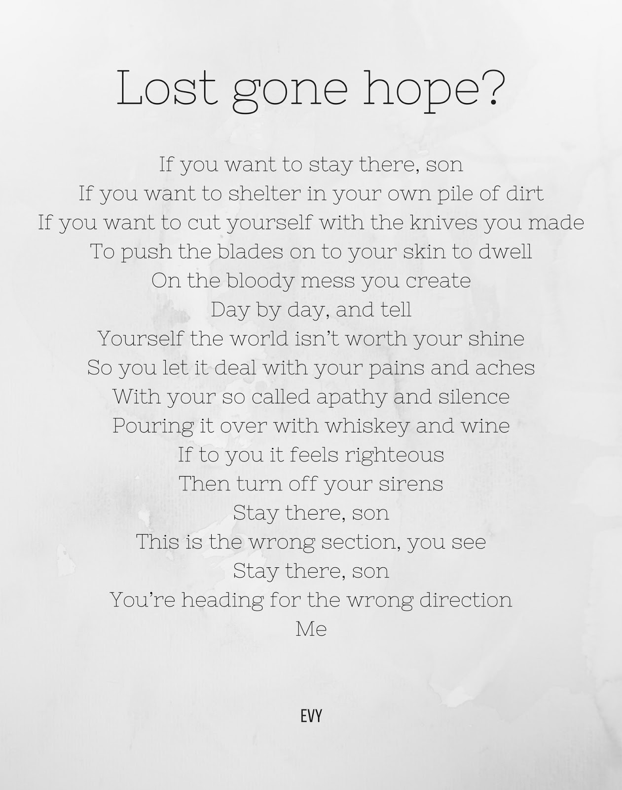 Lost gone hope