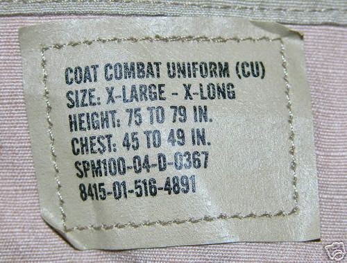 Webbingbabel: NATO Stock Number / National Stock Number NSN