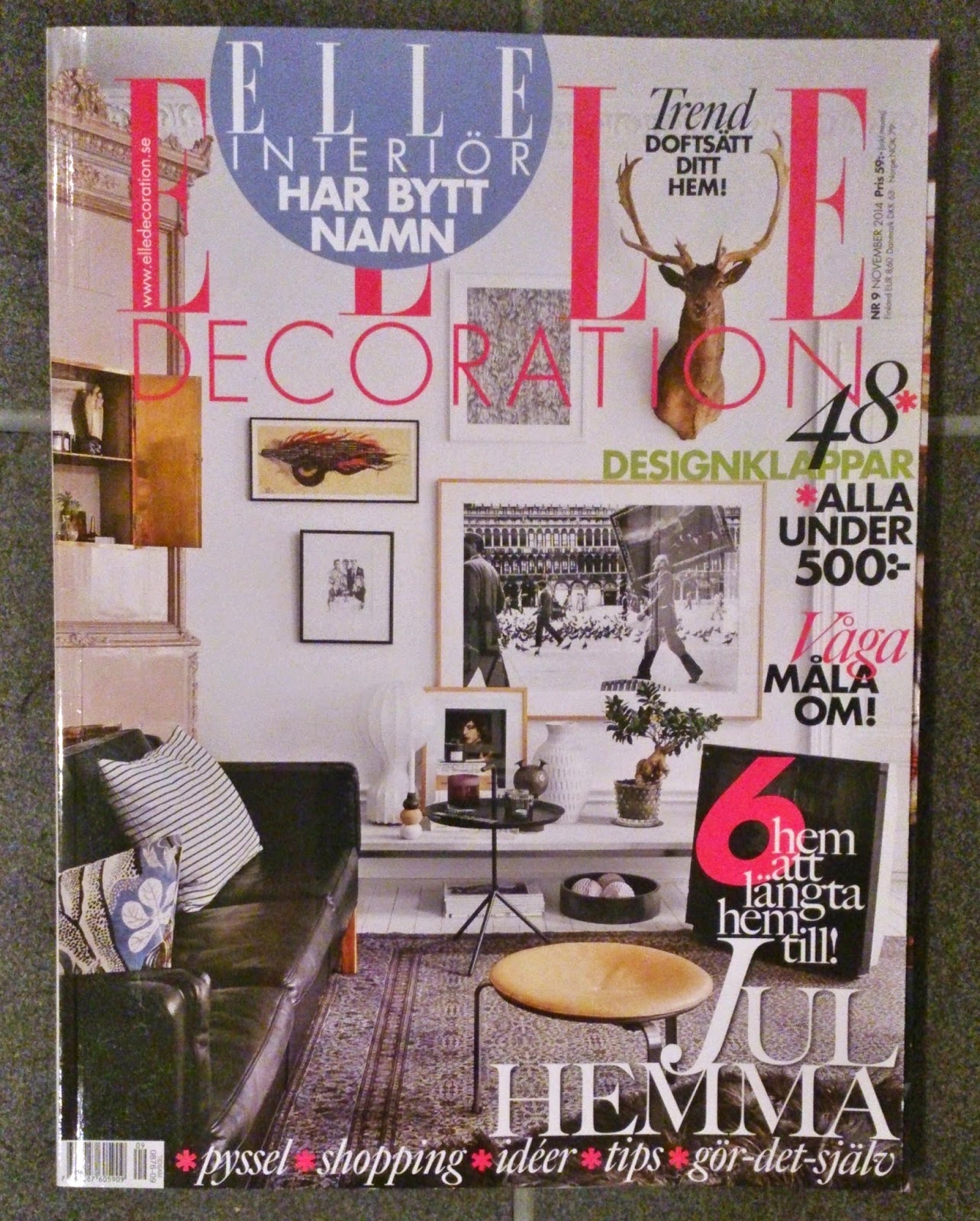 Sanna nystar: Min bok i tidningen Elle Decoration…..