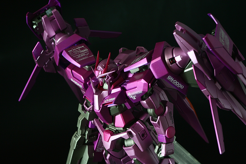 GUNDAM GUY: 1/100 GN-000+GNR-010 00 Raiser Trans-AM - Painted Build