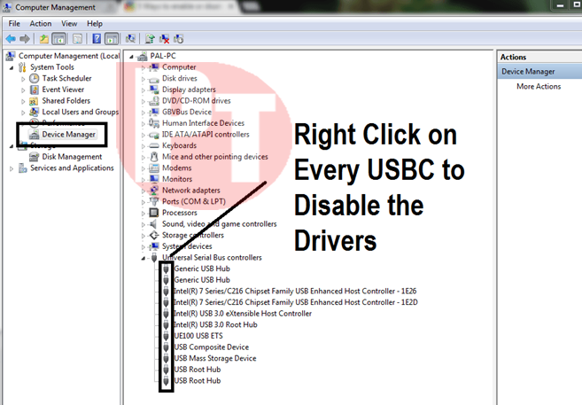How to disable USB Ports on Windows