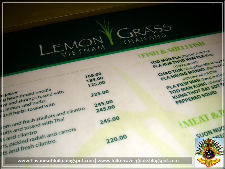 Lemon Grass Thai-Viet Restaurant at The Ayala Terraces in Cebu City
