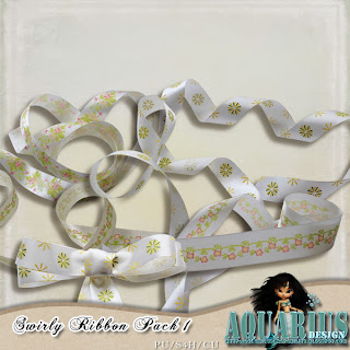 No Regret, Swirly Ribbons, NSD sale and a Freebie | Aquarius Scrapability