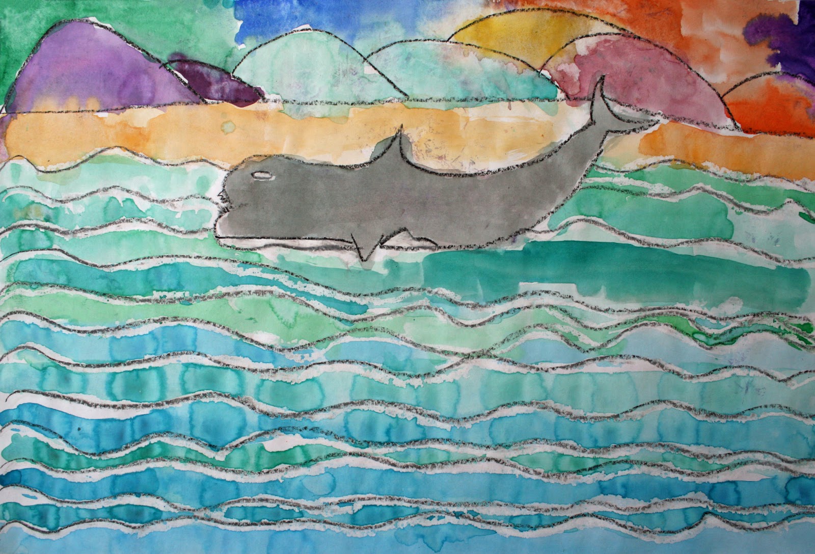 Salem Hyde Artroom : Third Grade Watercolor Whales