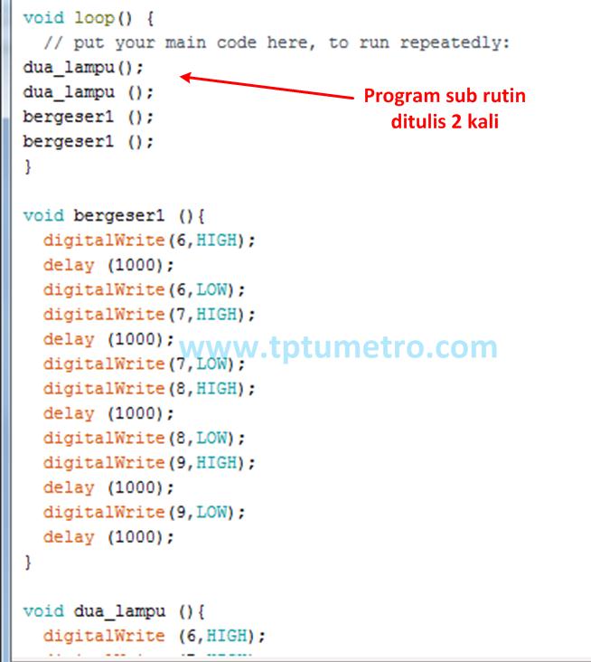 LAMPU HIDUP BERGANTIAN ARDUINO - TPTUMETRO LAMPU HIDUP BERGANTIAN ARDUINO - TPTUMETRO