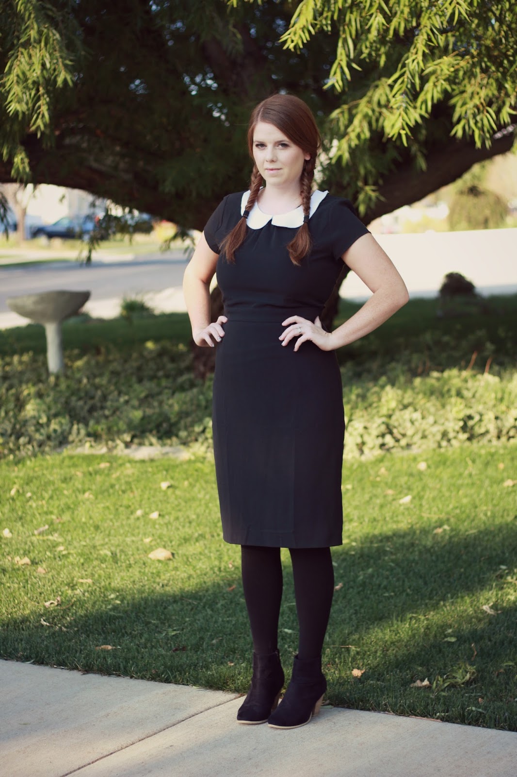 nightchayde: DIY Halloween Costume: Wednesday Addams and Cousin It