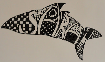 SINKING SPRINGS ART: Line, Shape, Pattern, Value Name Project - Fifth Grade