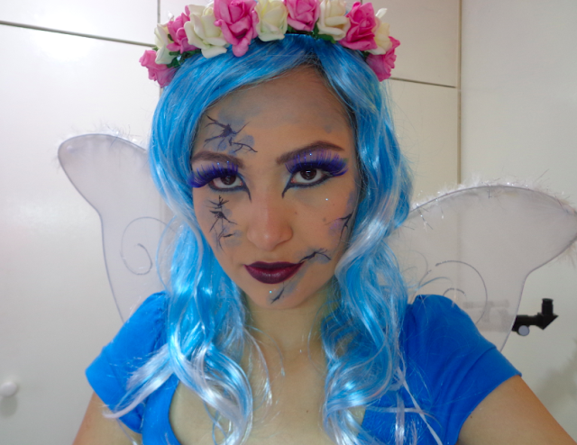 Leite Torradas e algumas ideias: Maquiagem de Halloween: Fada azul ou ...