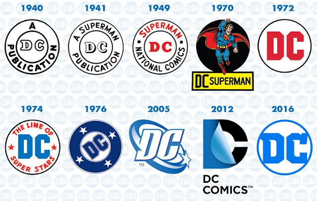 Giant-Size Geek: DC Comics Logos 1940 to 2016
