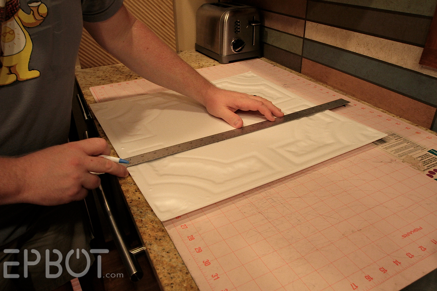 EPBOT: DIY Faux Tin Tile Ceiling