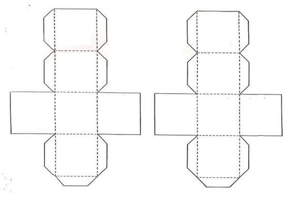 Cantinho de Educação Matemática: Molde de Cubo