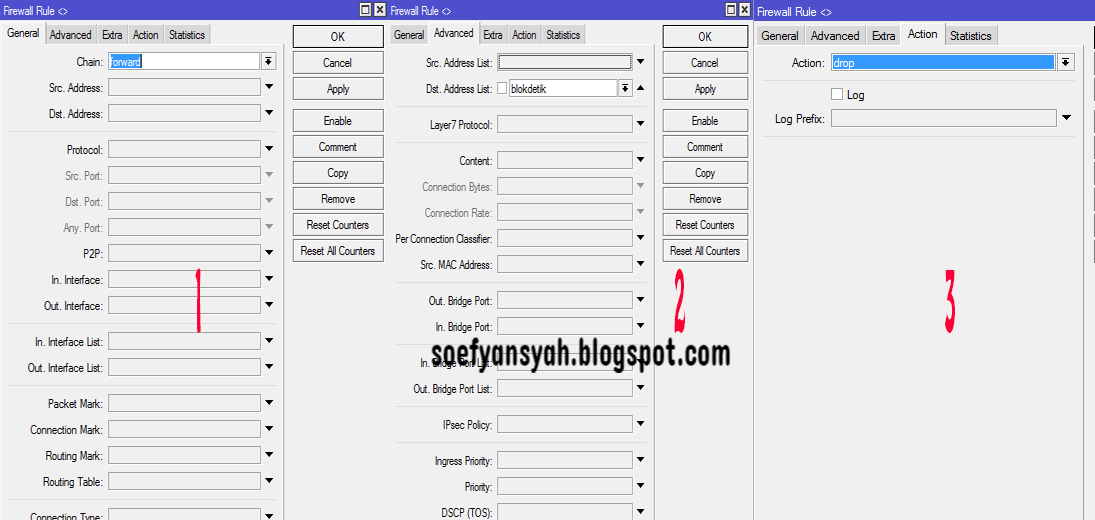 cara mudah blokir website menggunakan mikrotik firewall filter rules ...