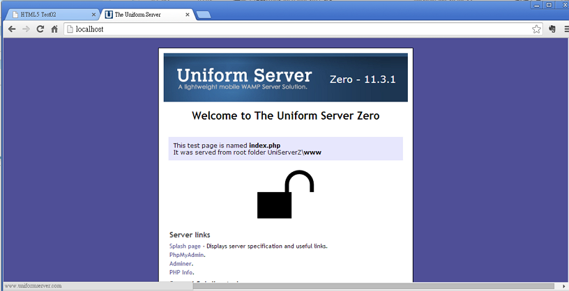 平凡的幸福: 免安裝的Apache+PHP+MySQL：Uniform Server