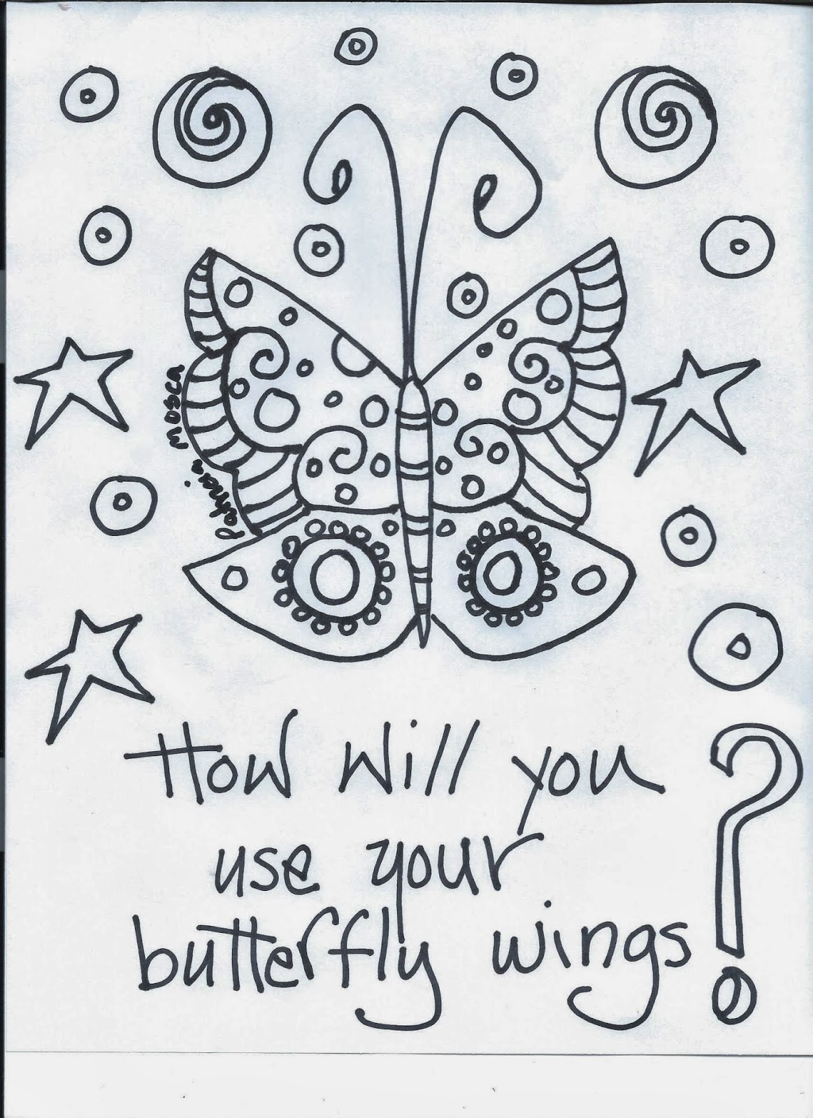 The Creative Playground: Butterfly wings...coloring book page