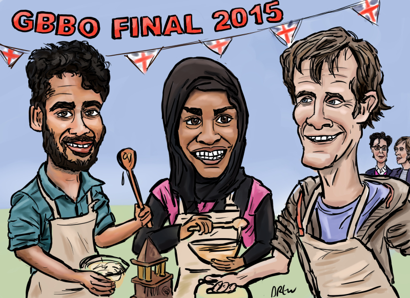 Cartoons I Drew: Great British Bake Off Final