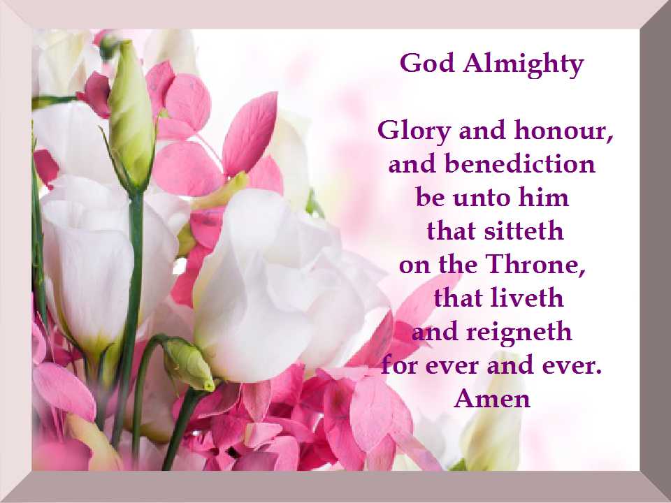 The word of God: God Almighty
