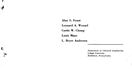 Libros Técnicos: Principles of Unit Operation - Faust